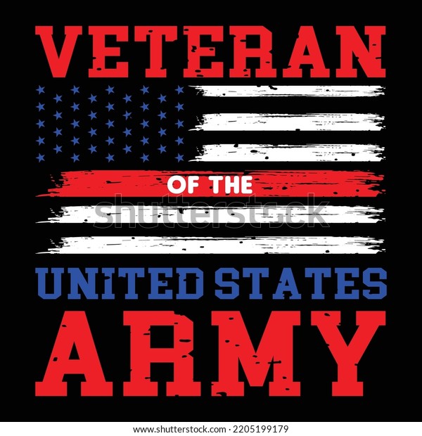 Veteran United States Army Vector Poster Stock Vector (Royalty Free ...
