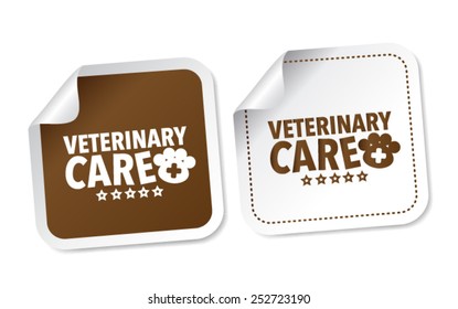 Veterinary Care Stickers Stock Vector (Royalty Free) 252723190 ...