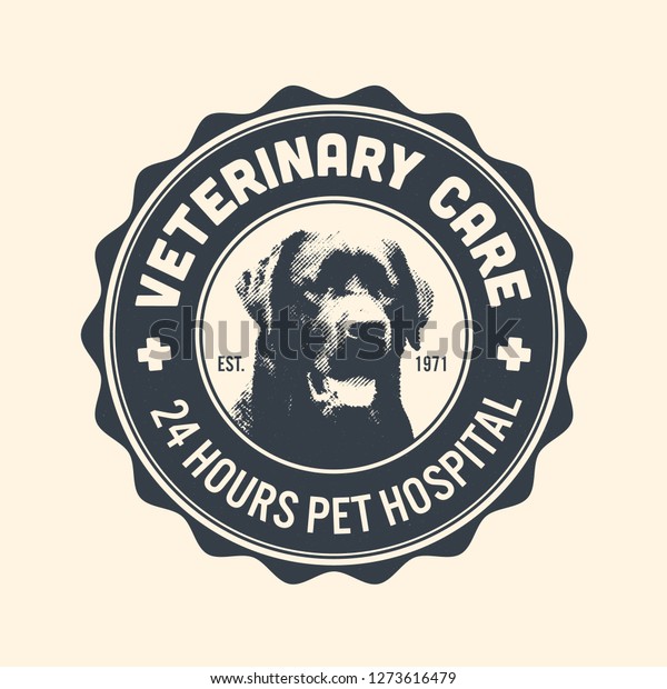 Veterinary Clinic Badge Template Design Elements Stock Vector (Royalty ...