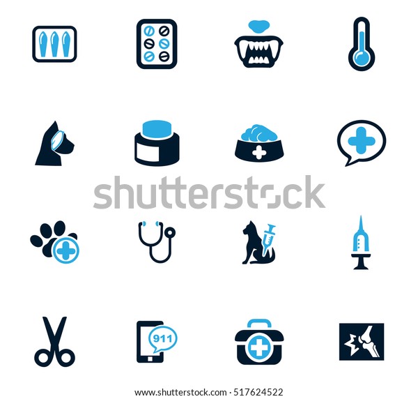 Veterinary Clinic Icon Set Web Sites Stock Vector (Royalty Free ...