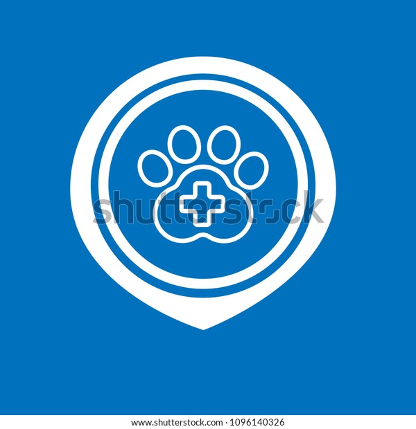 Veterinary Here Dog Paw Map Pointer Stock Vector (Royalty Free) 1096140326 | Shutterstock