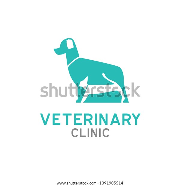 Veterinary Logo Isolated On White Background Stock Vector (Royalty Free ...