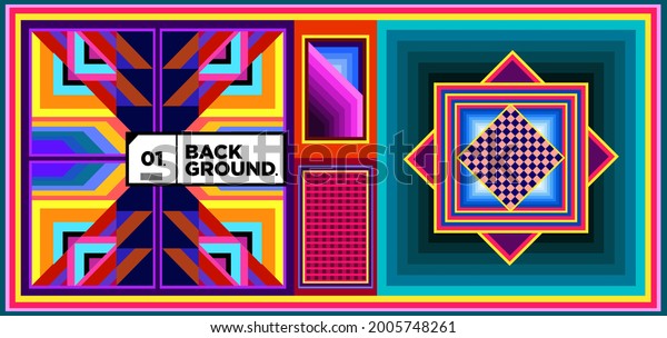 Vetor Colorful Geometric Ethnic Pattern Background Stock Vector ...