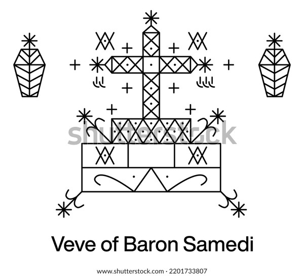 Veve Baron Samedi Voodoo Religious Symbol Stock Vector (Royalty Free ...