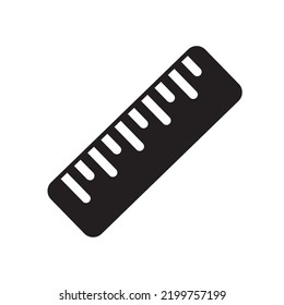 Vextor Ruler Icon Black Isolated Stock Vector (Royalty Free) 2199757199 ...