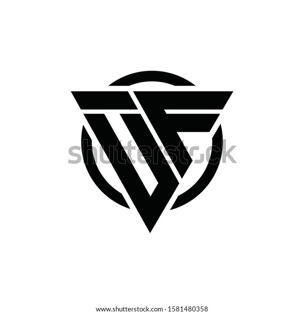 Vf Fv Triangle Logo Circle Monogram Stock Vector (Royalty Free ...