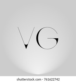 Vg Black Thin Minimalist Logo Design Stock Vector (Royalty Free ...