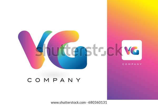 Vg Logo Letter Rainbow Vibrant Colors Stock Vector (Royalty Free ...