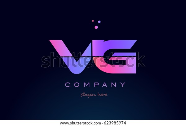 Vg V G Creative Color Blue Stock Vector (Royalty Free) 623985974