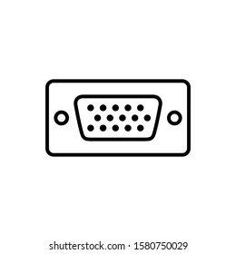 Vga Icon Line Design Template Stock Vector (Royalty Free) 1580750029 ...