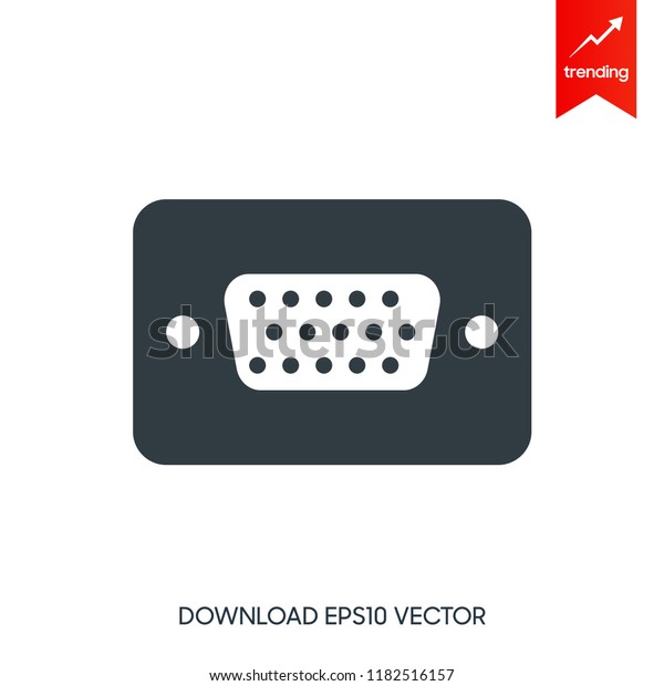 Vga Icon Sign Design Gray Gradient Stock Vector (Royalty Free ...