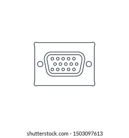 Vga Icon Television Cable Socket Symbol Stock Vector (Royalty Free ...