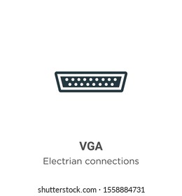 Vga Vector Icon On White Background Stock Vector (Royalty Free) 1558884731