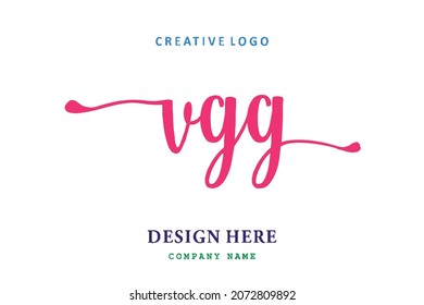 Vgg Lettering Logo Simple Easy Understand Stock Vector (Royalty Free ...