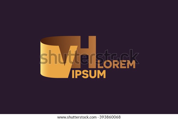 Vh Letters Logo V H Letters Stock Vector (Royalty Free) 393860068