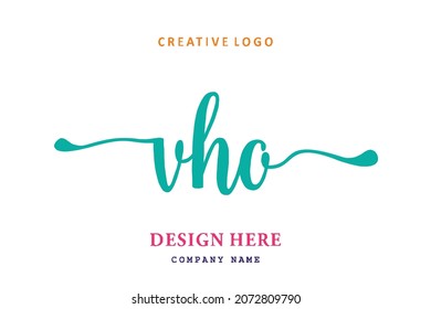 Vho Lettering Logo Simple Easy Understand Stock Vector (Royalty Free ...