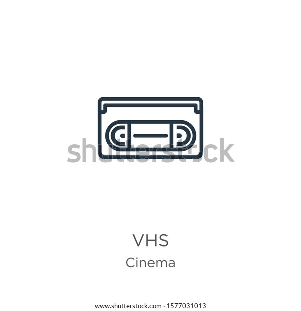 Vhs Icon Thin Linear Vhs Outline Stock Vector (Royalty Free) 1577031013 ...