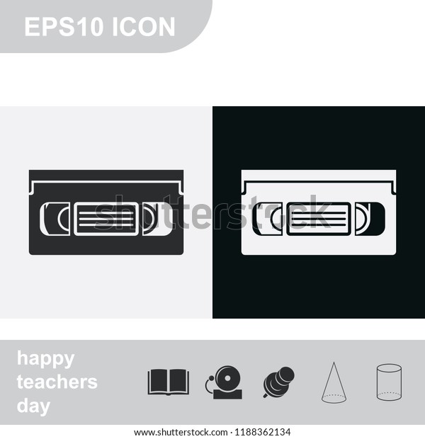 Vhs Tape Flat Black White Vector Stock Vector (Royalty Free) 1188362134 ...