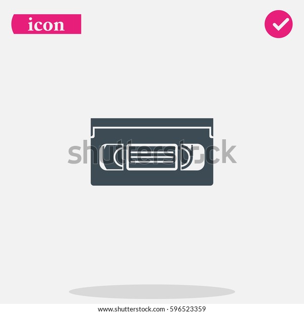 Vhs Tape Icon Retro Vhs Cassette Stock Vector (Royalty Free) 596523359