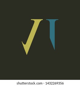 Vi Company Logo Design Monogram Logo: vector de stock (libre de ...