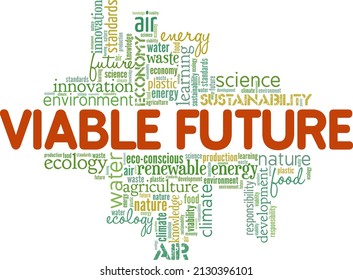 Viable Future Conceptual Vector Illustration Word Stock Vector (Royalty ...
