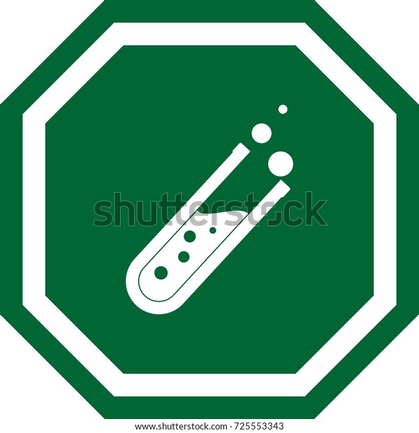 Vial Flask Chemistry Design Octagonal Sign Stock Vector (Royalty Free ...