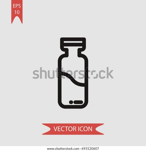 Vial Vector Icon Illustration Symbol Stock Vector (Royalty Free ...