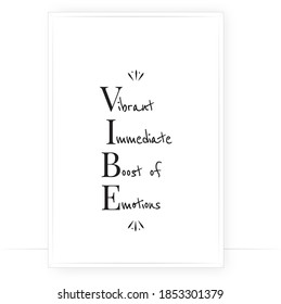 Vibe Description Wording Design Vibe Definition Stock Vector (Royalty ...