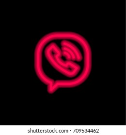 Viber Red Glowing Neon Ui Ux Stock Vector (Royalty Free) 709534462 ...
