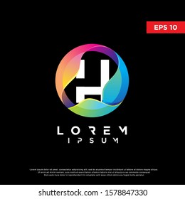 Vibrant Initial Letter H Inside Liquid Stock Vector (Royalty Free ...