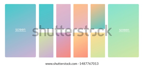 Vibrant Soft Pastel Gradient Smooth Color Stock Vector (Royalty Free ...