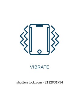 Vibrate Icon Thin Linear Vibrate Outline Stock Vector (Royalty Free ...