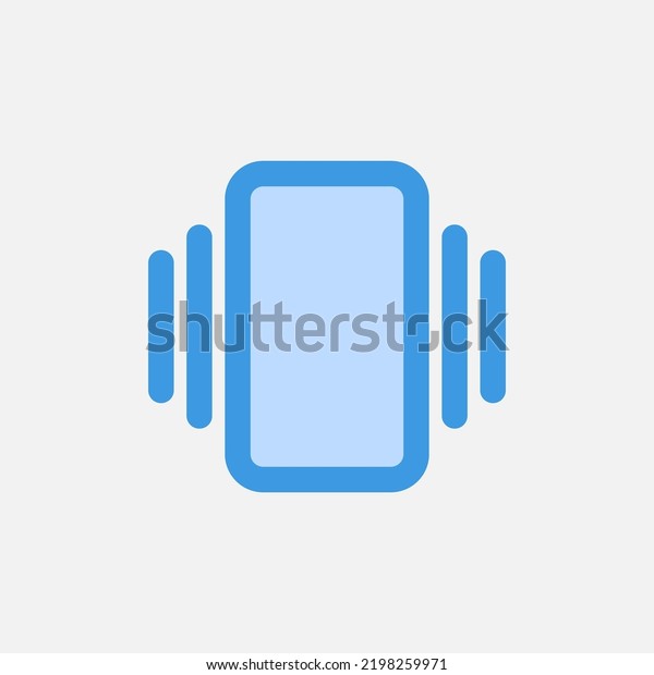 Vibration Icon Blue Style About User Stock Vector (Royalty Free ...