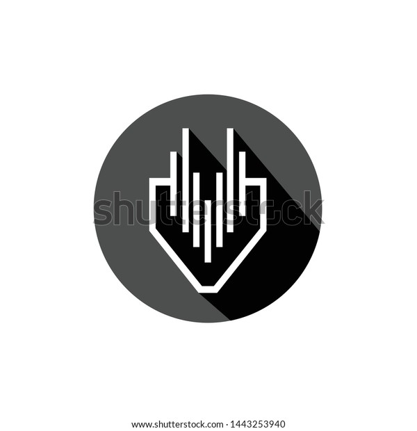 Vibration Logo Formed Letter V Stock Vector (Royalty Free) 1443253940 ...