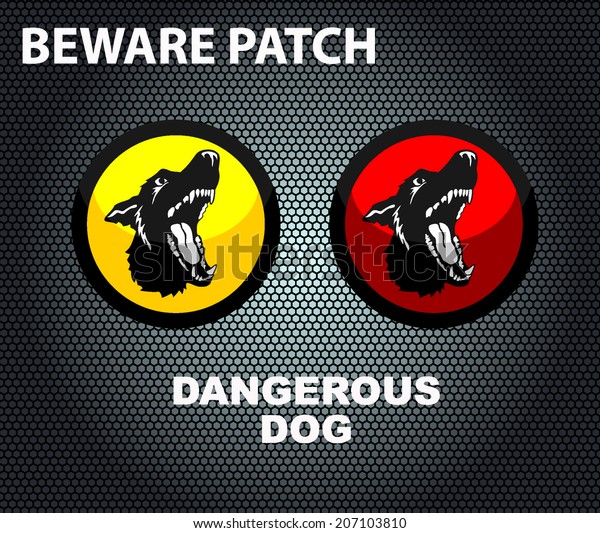 Vicious Dog Dangers Sign Stock Vector (Royalty Free) 207103810 ...