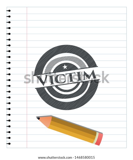Victim Drawn Pencil Strokes Vector Illustration Stock Vector (Royalty ...