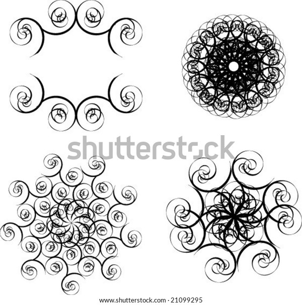Victorian Gothic Swirl Vectors Stock Vector (Royalty Free) 21099295
