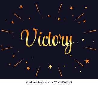 Victory Background Poster Vector Illustration Rock Stock Vector ...