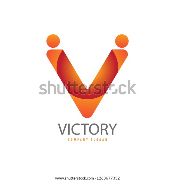 Victory Logo Design Stock Vector (Royalty Free) 1263677332 | Shutterstock