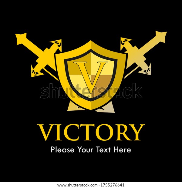 Victory Logo Design Template Illustration Sutable Stock Vector (Royalty ...