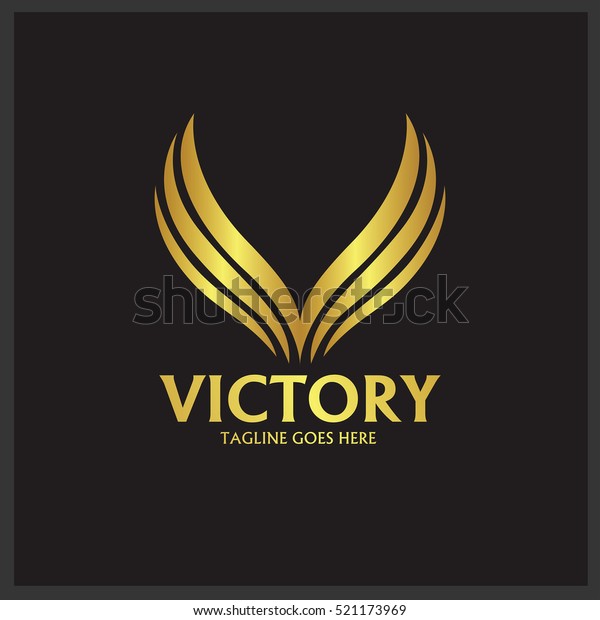 Victory Logo Design Template Wing Logo Stock Vector (Royalty Free ...