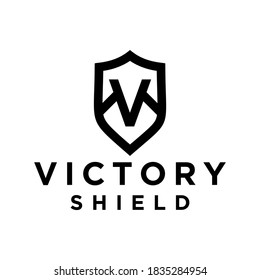 Victory Shield Logo Design Idea Stock Vector (Royalty Free) 1835284954 ...