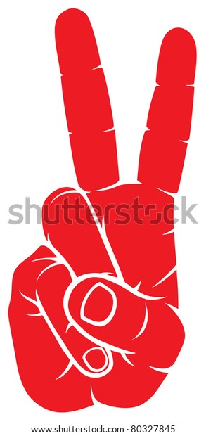 The Victory sign, hand gesture