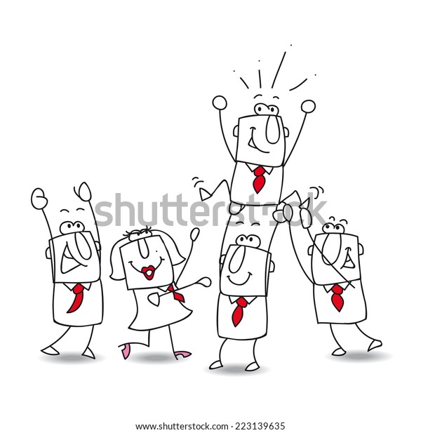 Victory This Teamwork Very Happy This Stock Vector (Royalty Free ...