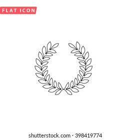 Victory Wreath Outline Vector Icon Contour Stock Vector (Royalty Free ...