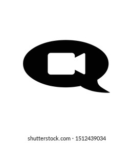 Video Call Symbol Icon Vector Illustration Stock Vector (Royalty Free ...