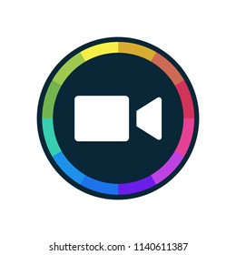 Video Camera Vector App Icon: vector de stock (libre de regalías ...