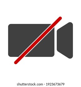 Video Camera Off Symbol Video Conferencing: vetor stock (livre de ...