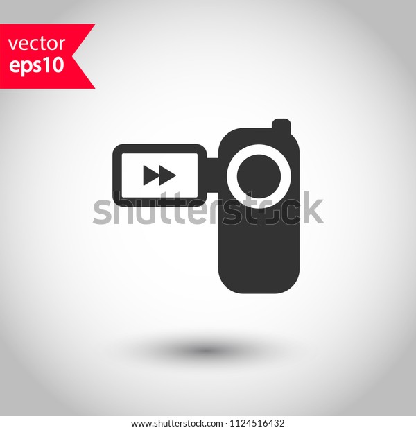 Video Camera Vector Icon Rec Icon Stock Vector (Royalty Free ...