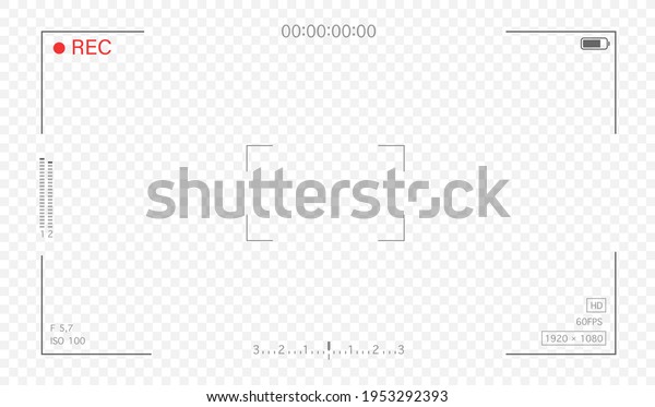 Video Camera Viewfinder Camera Frame Template: เวกเตอร์สต็อก (ปลอดค่า ...